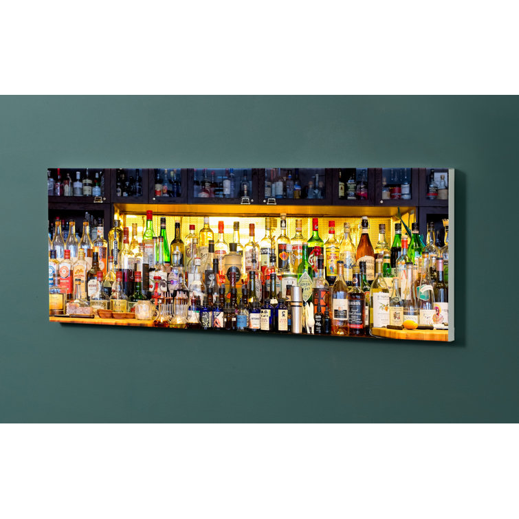 Ebern Designs Notiz Motive Cocktail Bar Magnetic Wall Mounted Cork ...