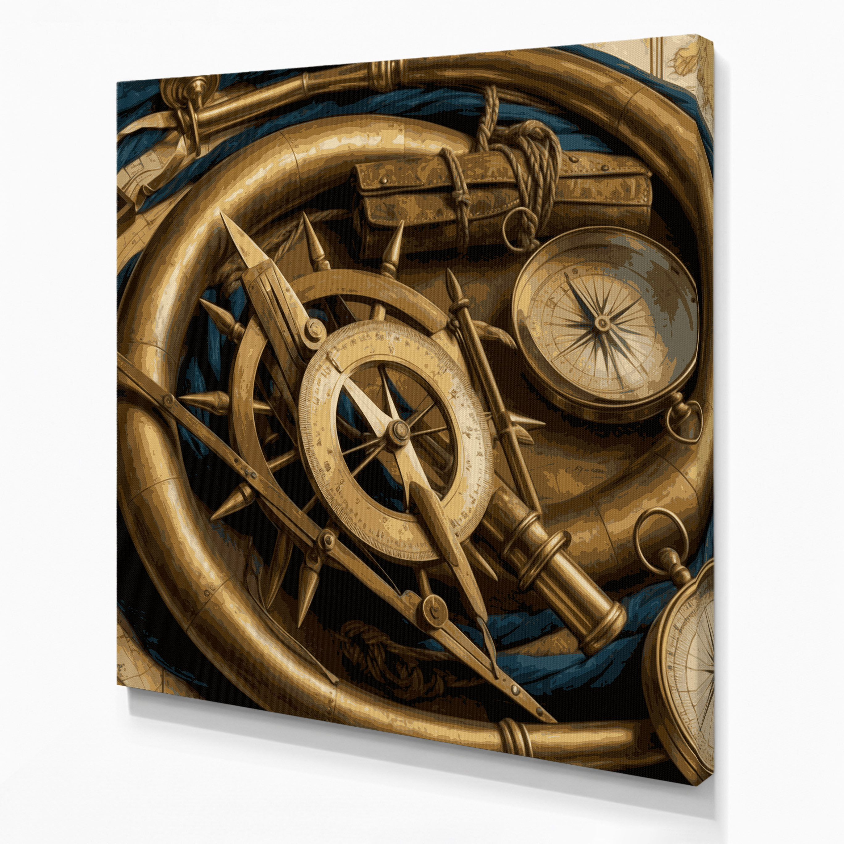 Breakwater Bay Coastal Navigation Tools Brown Canvas Wall Art - Wayfair ...