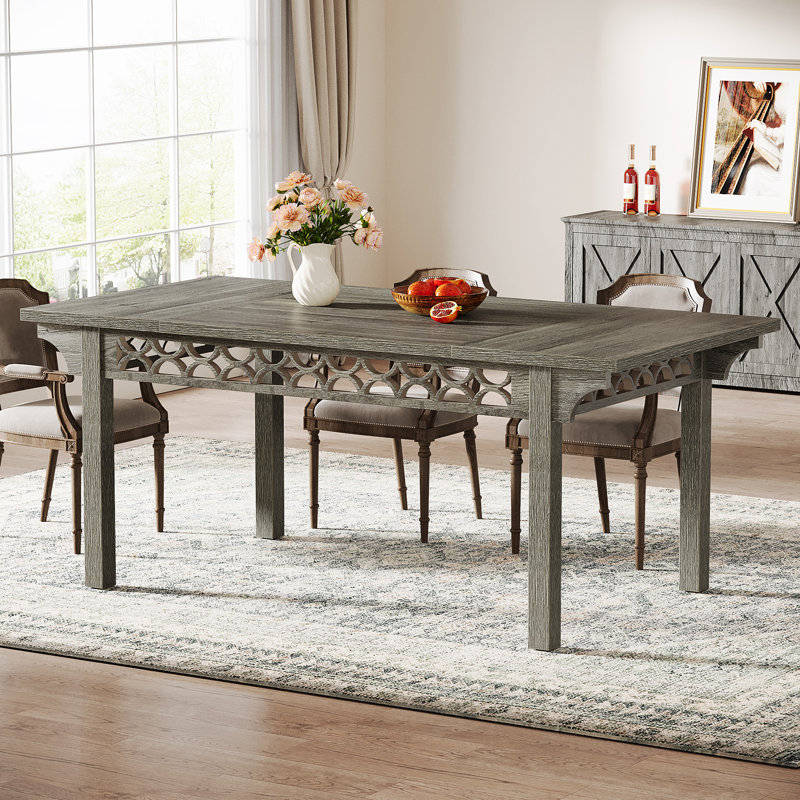 August Grove® 70.86'' Farmhouse Dining Table For 6-8 | Wayfair