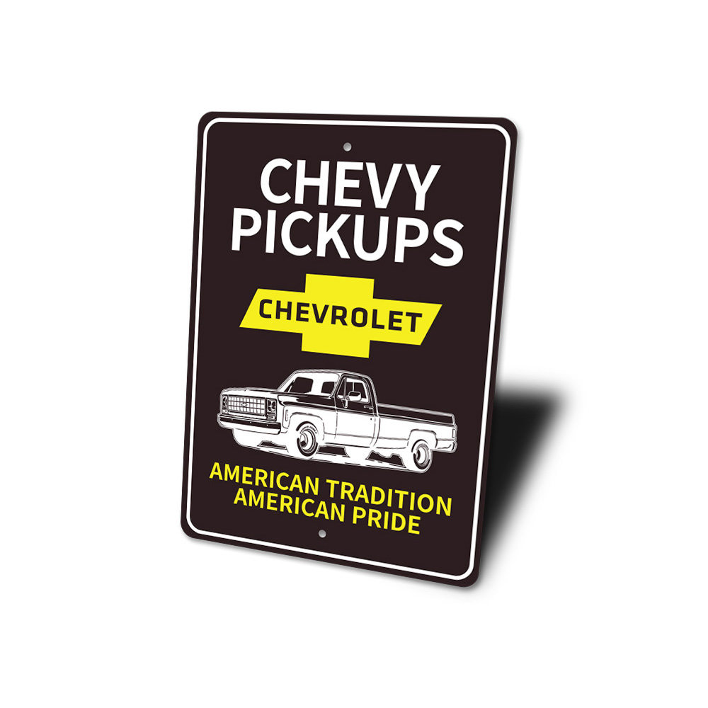 Lizton Sign Shop, Inc Chevy Pickups Aluminum Sign | Wayfair