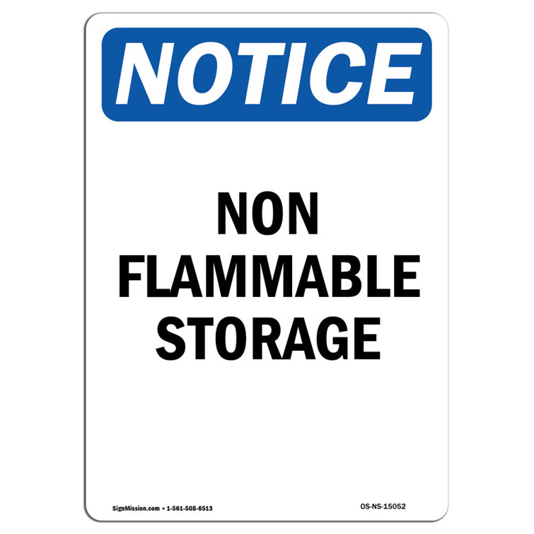 SignMission Non Flammable Storage Sign | Wayfair