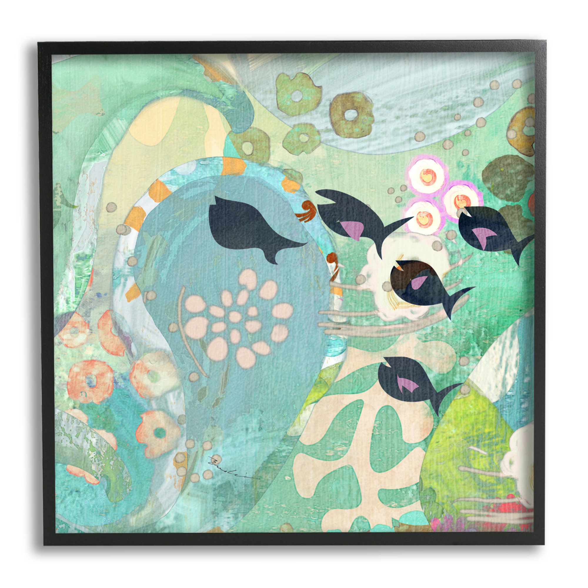 Stupell Industries Green Patterned Fish Collage by Evelia Designs | Wayfair