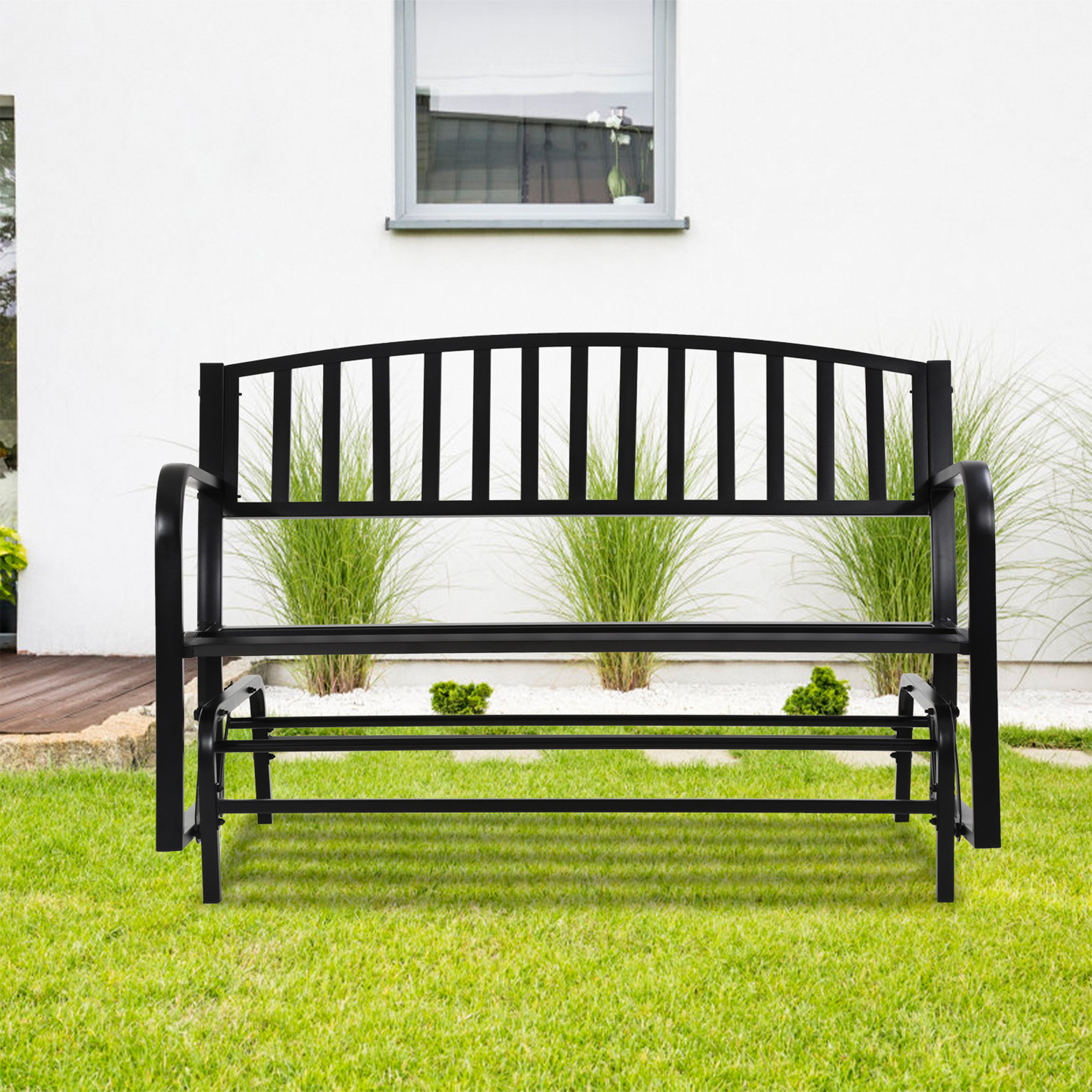 Red Barrel Studio® Stainless Steel Garden Bench | Wayfair