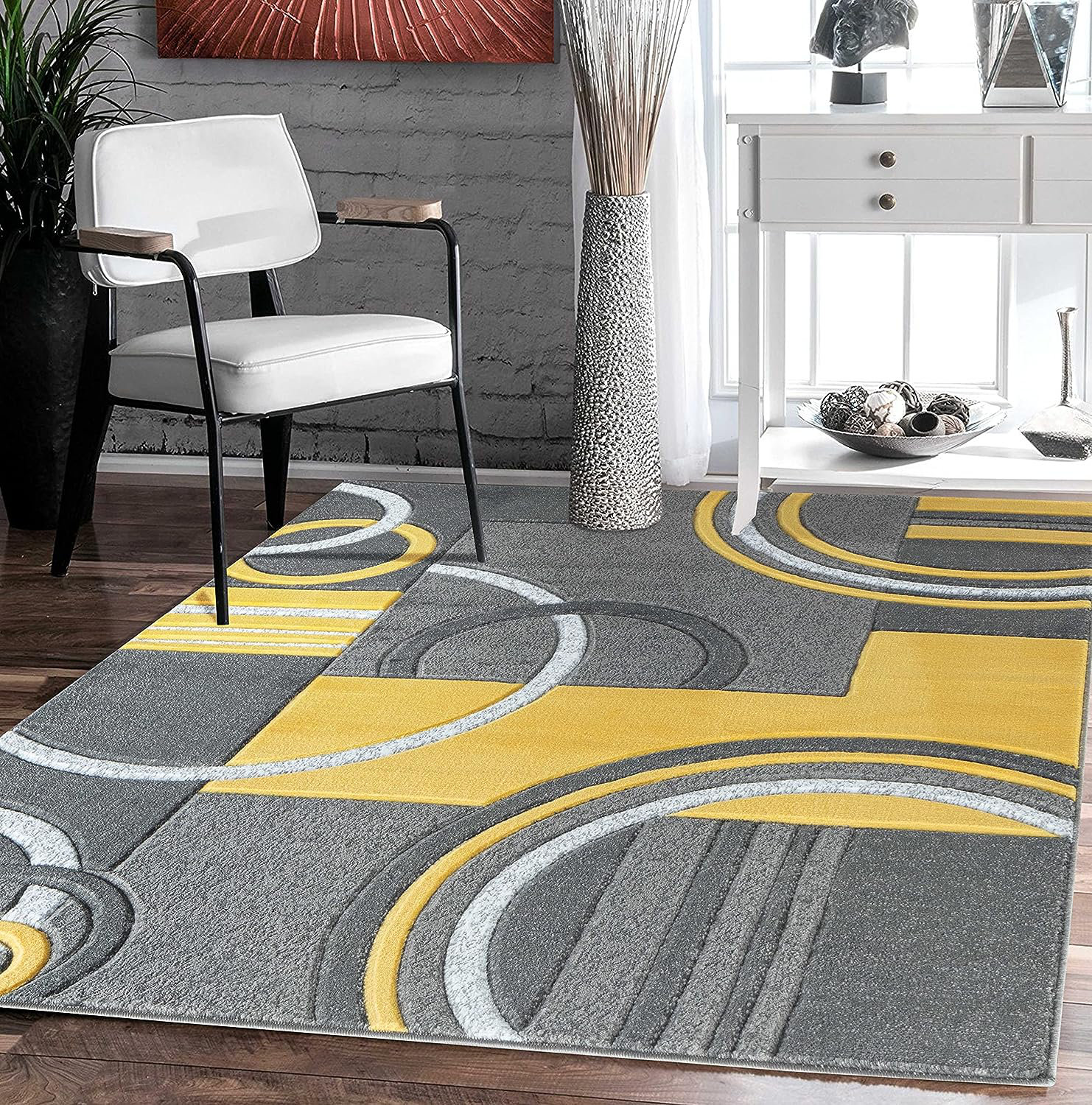 Wrought Studio™ Area Rug Modern Soft Hand Carved Contemporary Floor ...