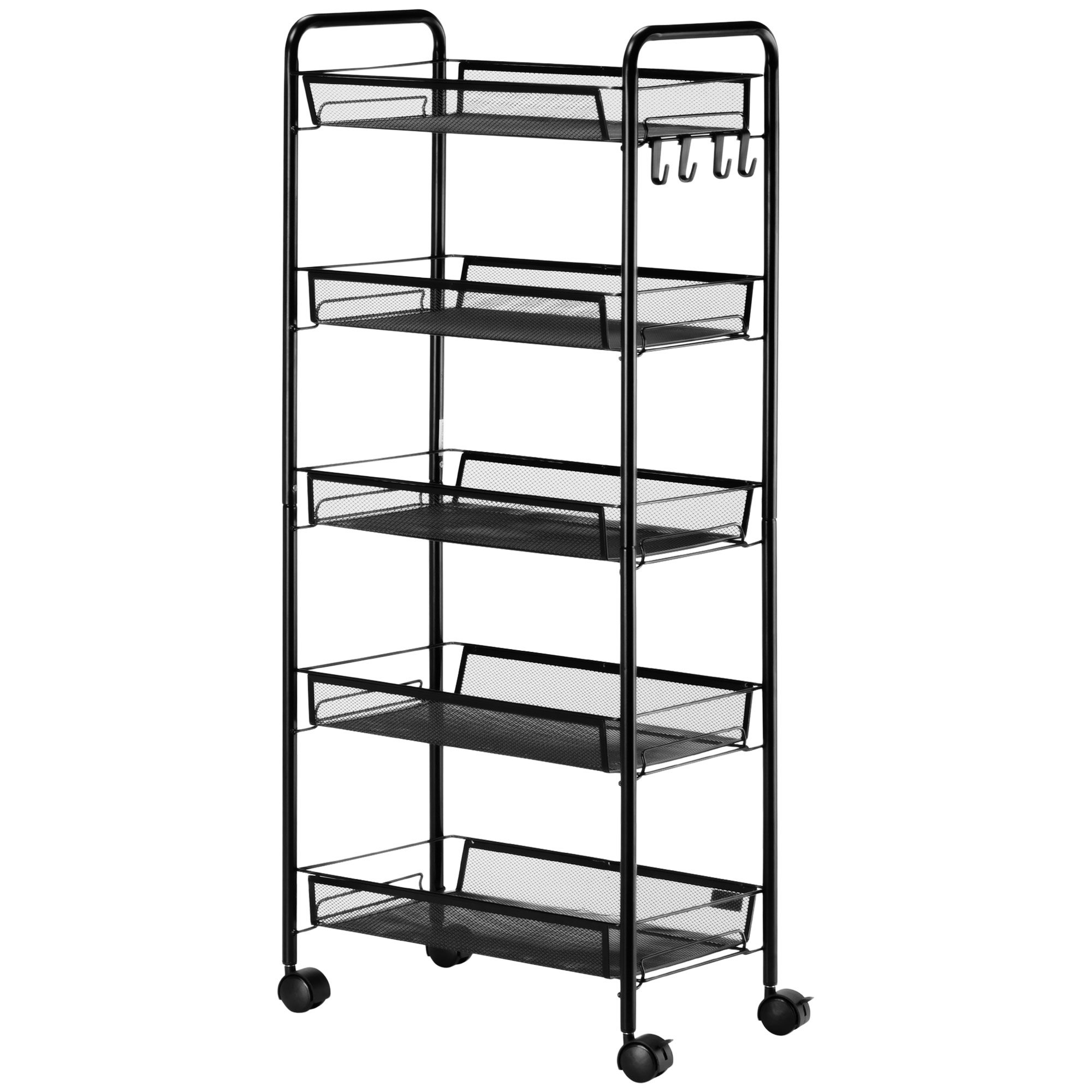 Rebrilliant 5 Tier Utility Rolling Cart(No Include Stool) | Wayfair