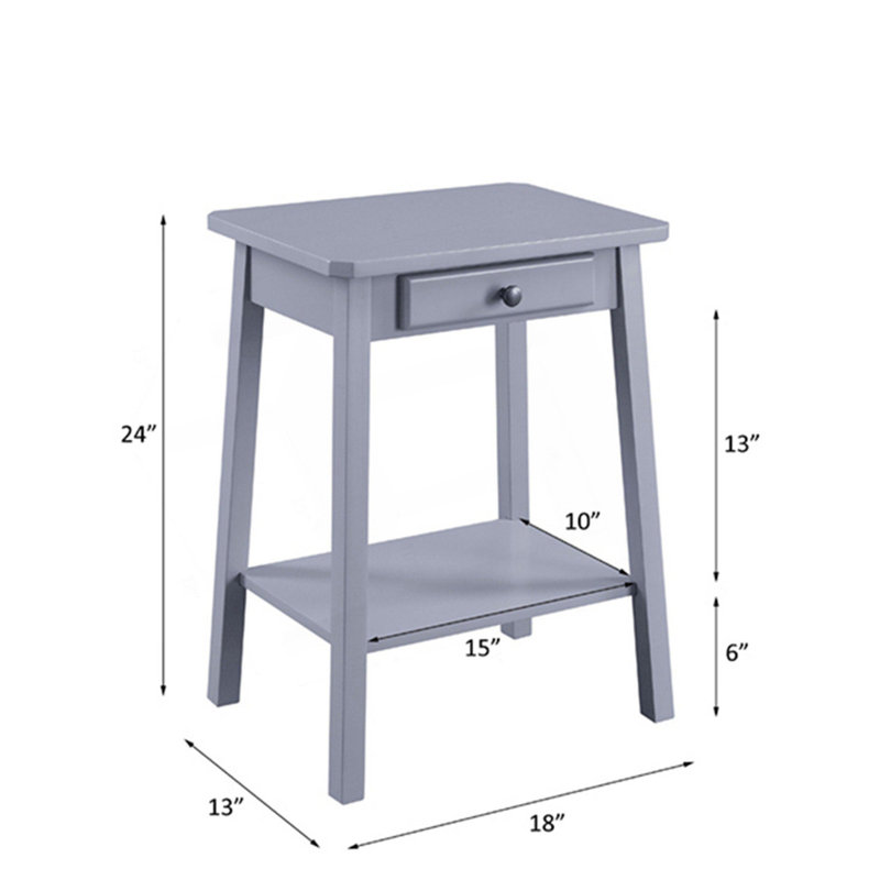George Oliver Accent Table With Display And Utility Function, End Table ...