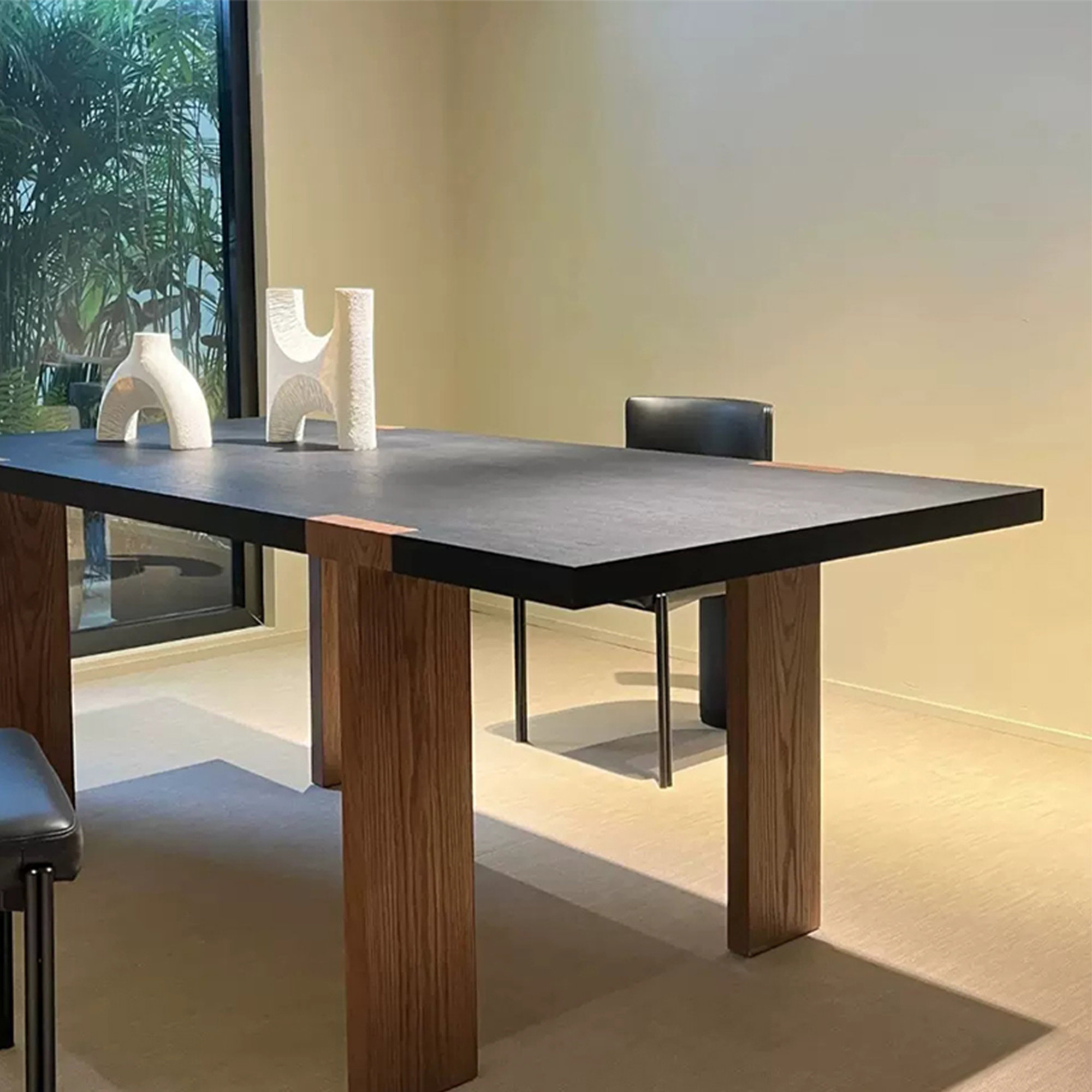 Dining Elegance Solid Wood Long Dining Table Solid Wood Dining Table ...