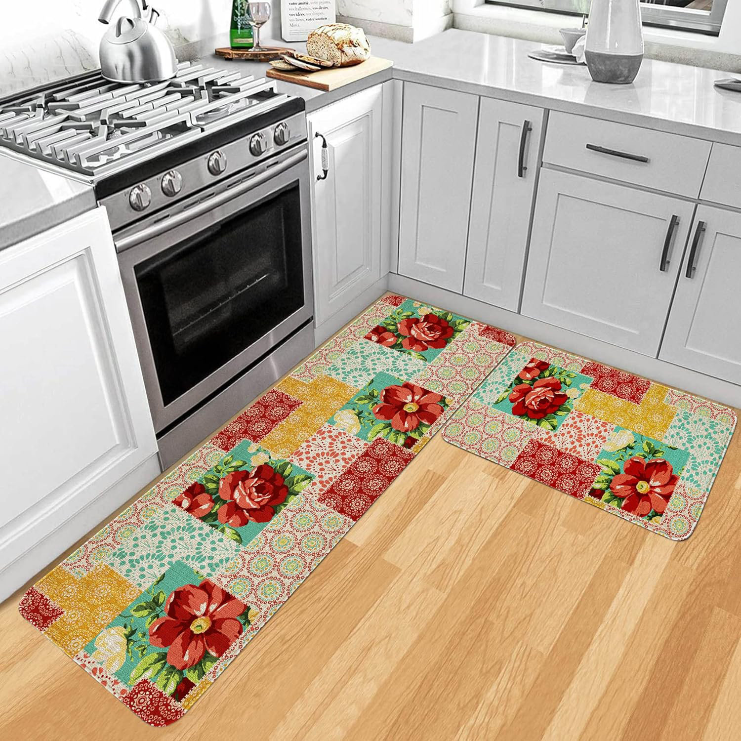 Lark Manor™ Kitchen Mats For Floor Set Of 2 Pieces Kitchen Rugs And ...