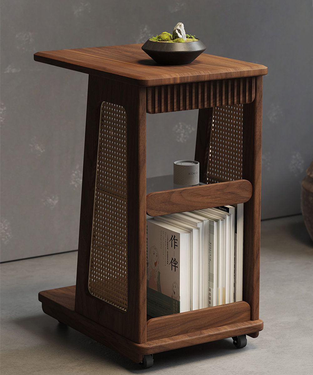 abodeappeal 24.8" Brown Rectangular Solid Wood End Tables | Wayfair