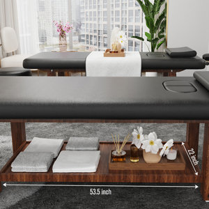 Inbox Zero Meshayla 75" Professional Massage Table Height Adjustable ...