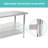 DAMALU 18-Gauge Stainless Steel Commercial Work Table - Wayfair Canada