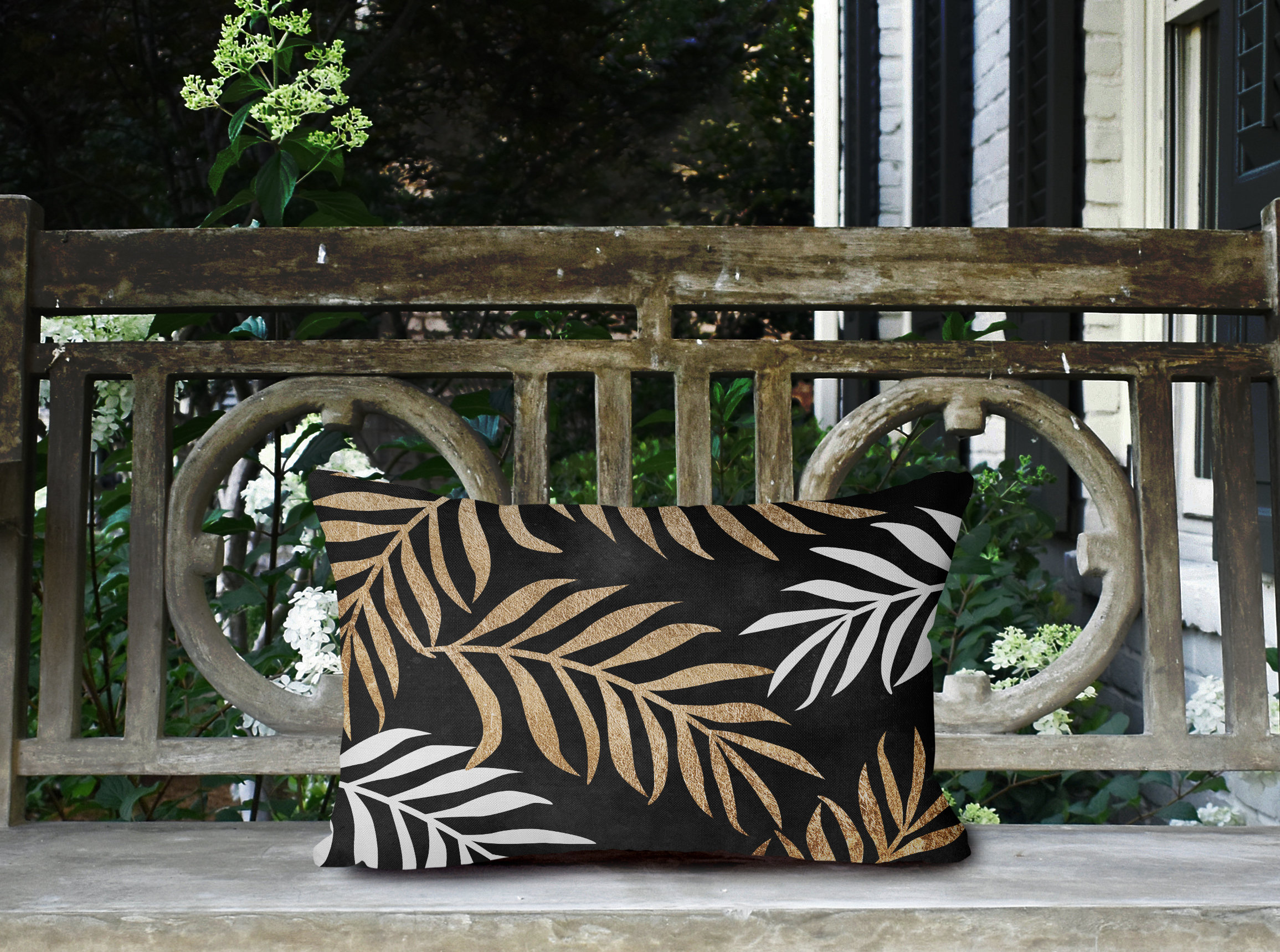 ULLI HOME Bobo Fern Indoor/Outdoor Lumbar Throw Pillow | Wayfair