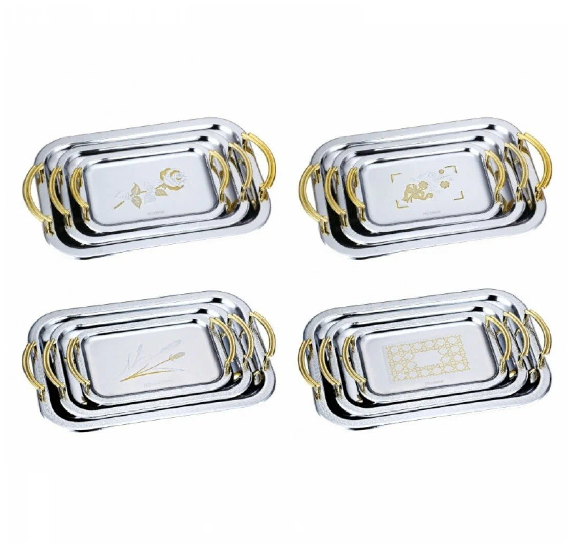 House of Hampton Serving Tray Set 3 Pcs - Wayfair Canada