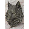 Bronzhaus Bronze Wolf Head Sculpture Detailed Wall-Mounted Wildlife Art ...