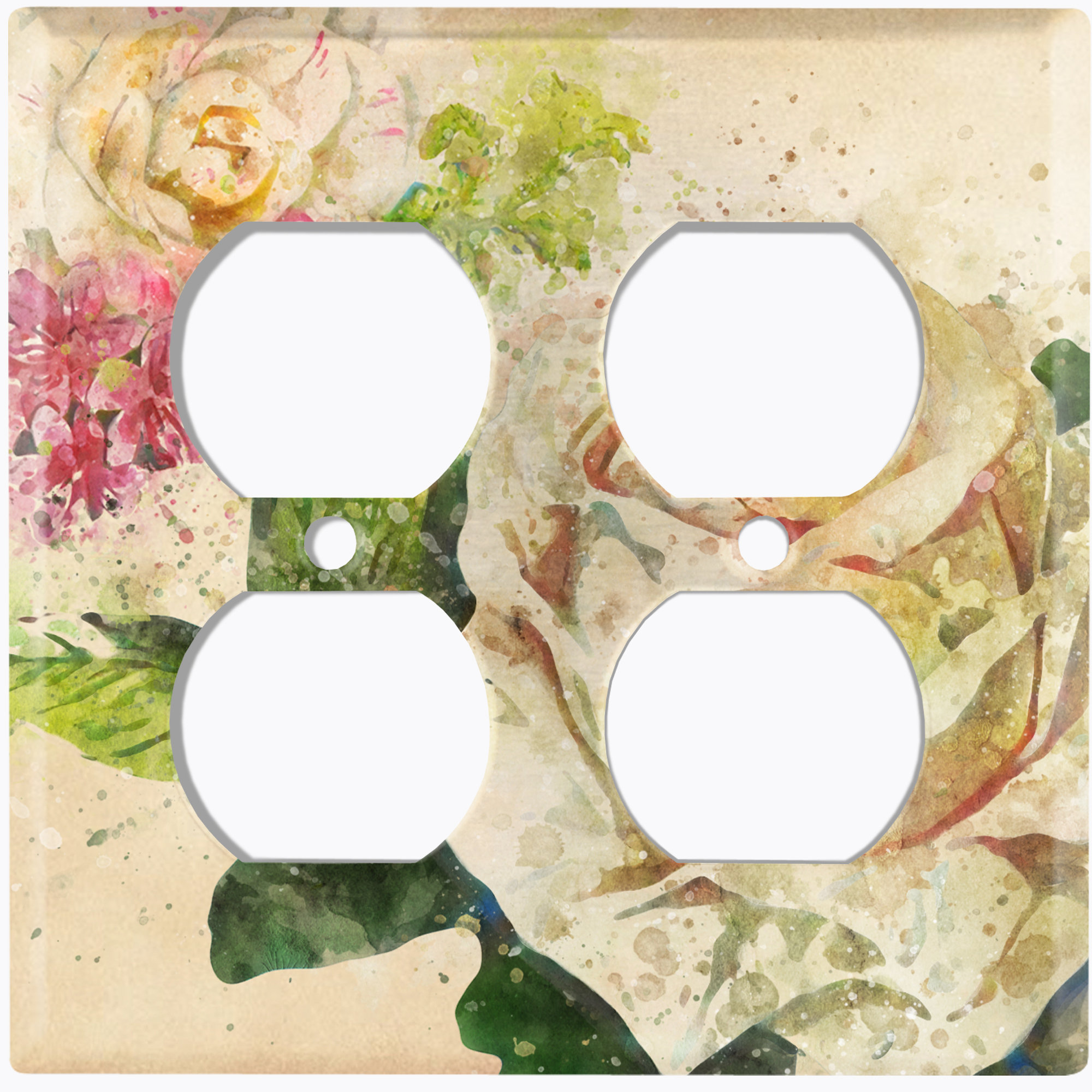 WorldAcc 2-Gang Duplex Outlet Wall Plate | Wayfair