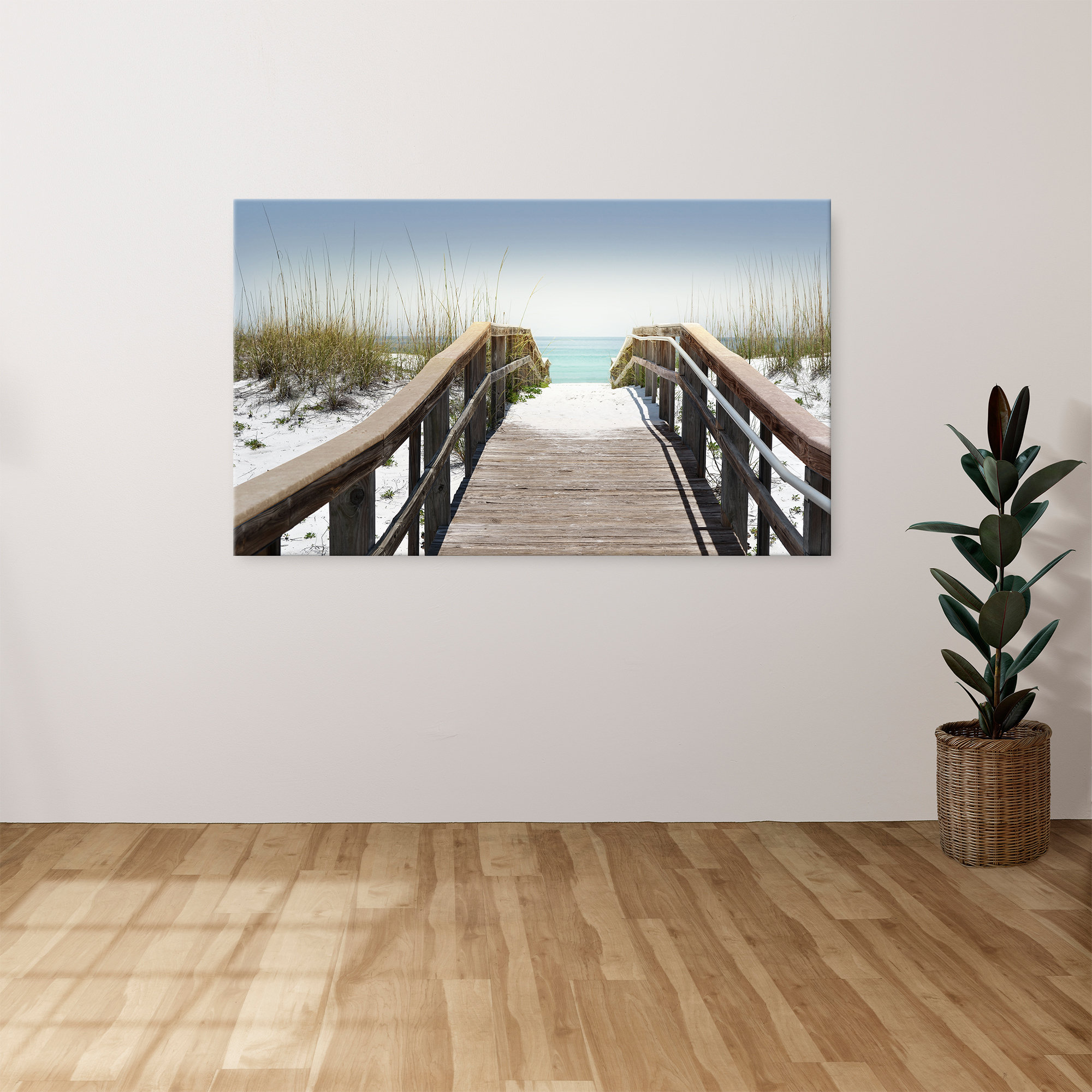 Winston Porter "Be Happy Walkway" by Nan Print on Canvas | Wayfair
