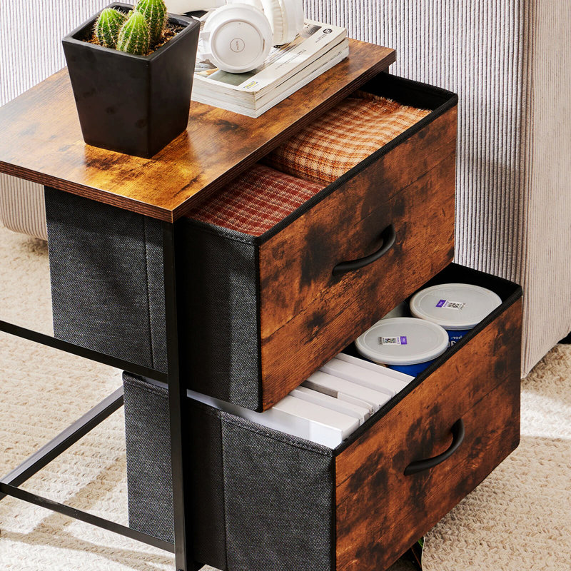 17 Stories Drawers Dresser Chest of Drawers,Metal Frame and Wood Top ...