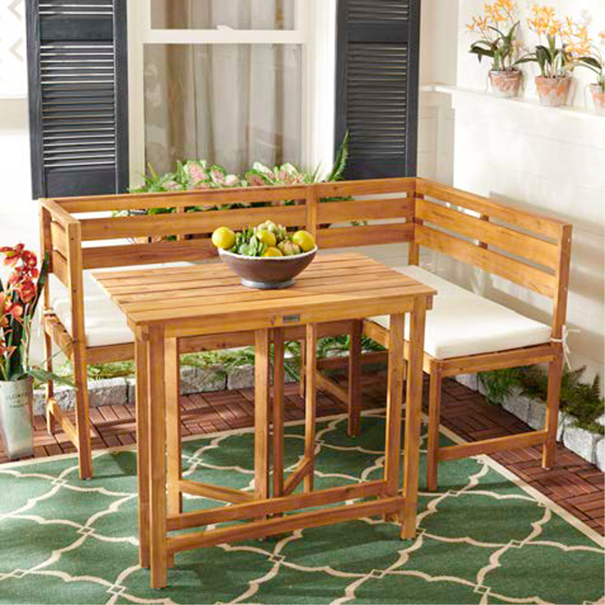 Gracie Oaks Vana Balcony 2 Piece Sectional Seating Group with Cushions ...