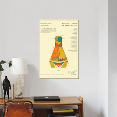 East Urban Home " NASA Space Capsule Patent " by Jazzberry Blue | Wayfair
