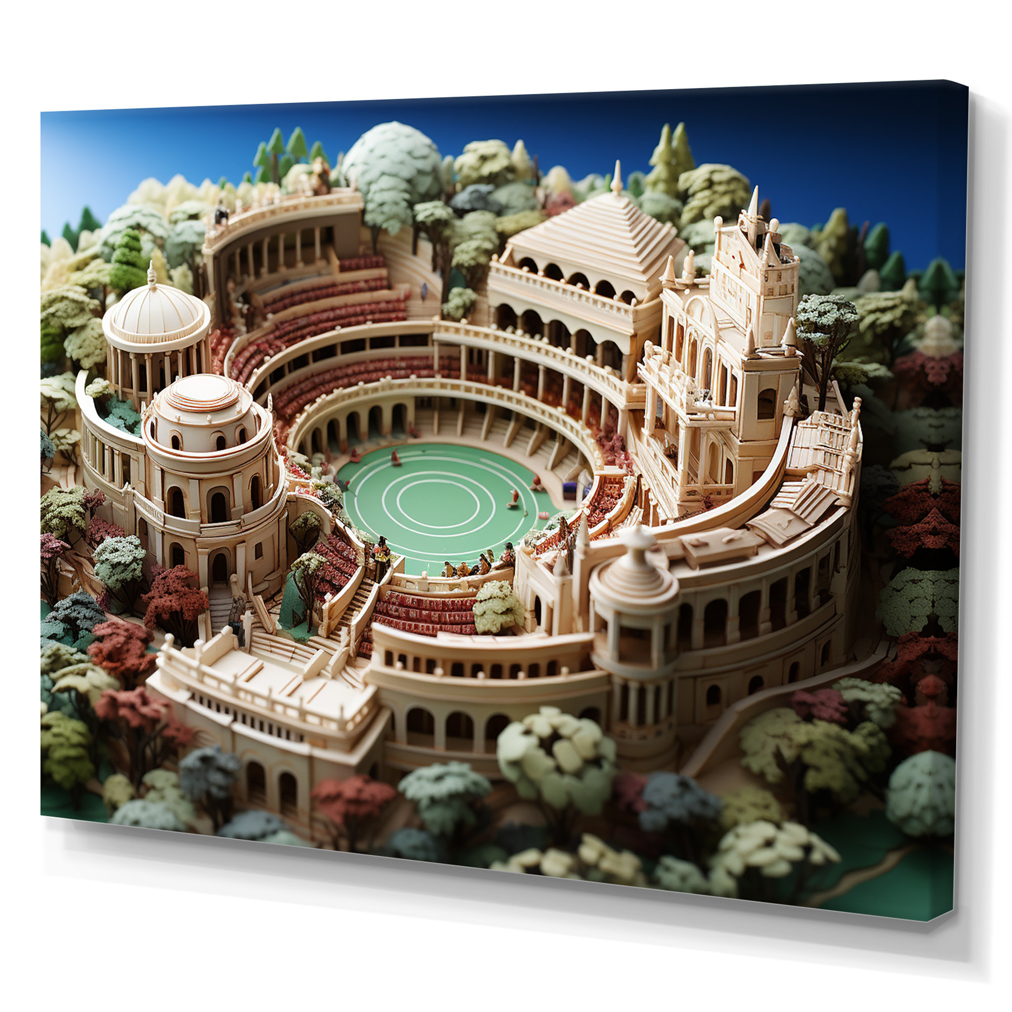 Design Art Grand Slam Arena A Tennis Stadium On Canvas Print | Wayfair