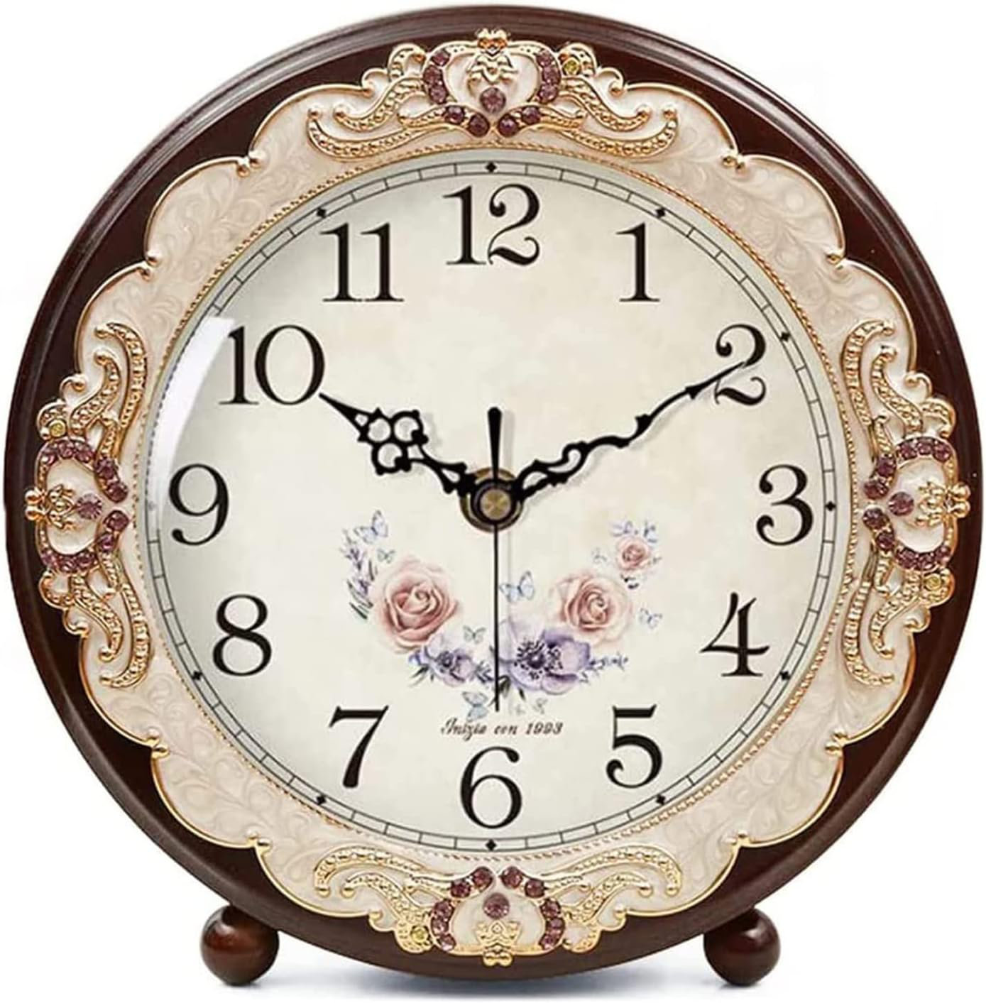 One Allium Way® Analog Quartz Movement / Crystal Tabletop Clock | Wayfair