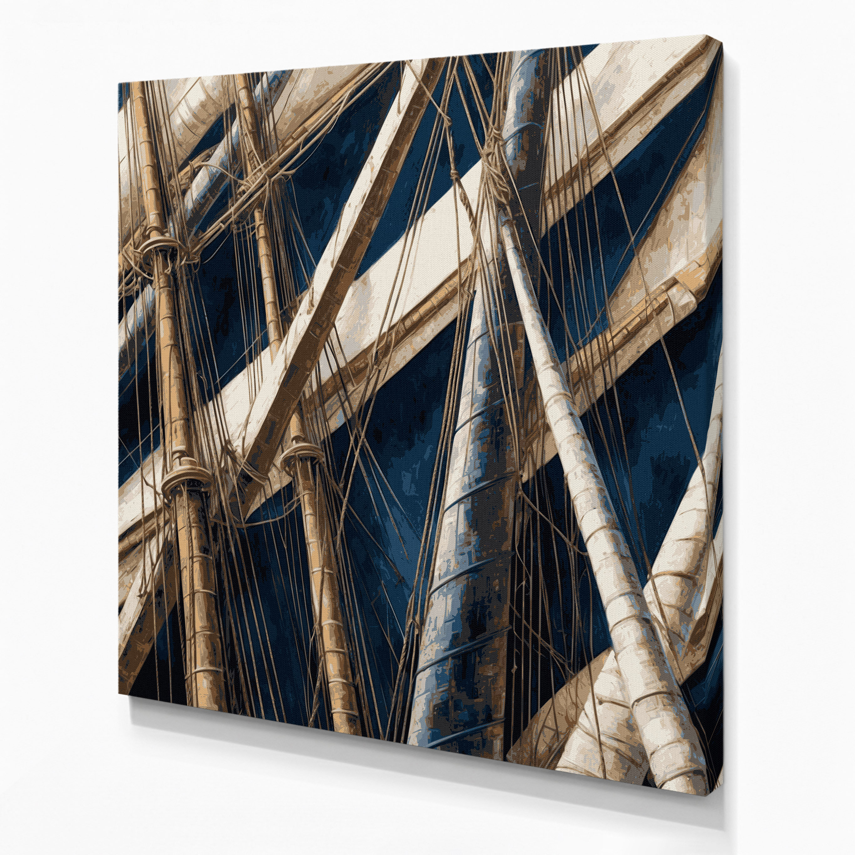 Breakwater Bay Nautical Mast designs Gray Canvas Wall Art | Wayfair
