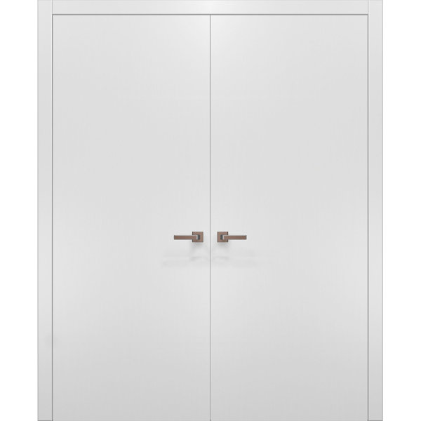 SARTODOORS Planum Flush Solid Wood Standard White Doors | Wayfair