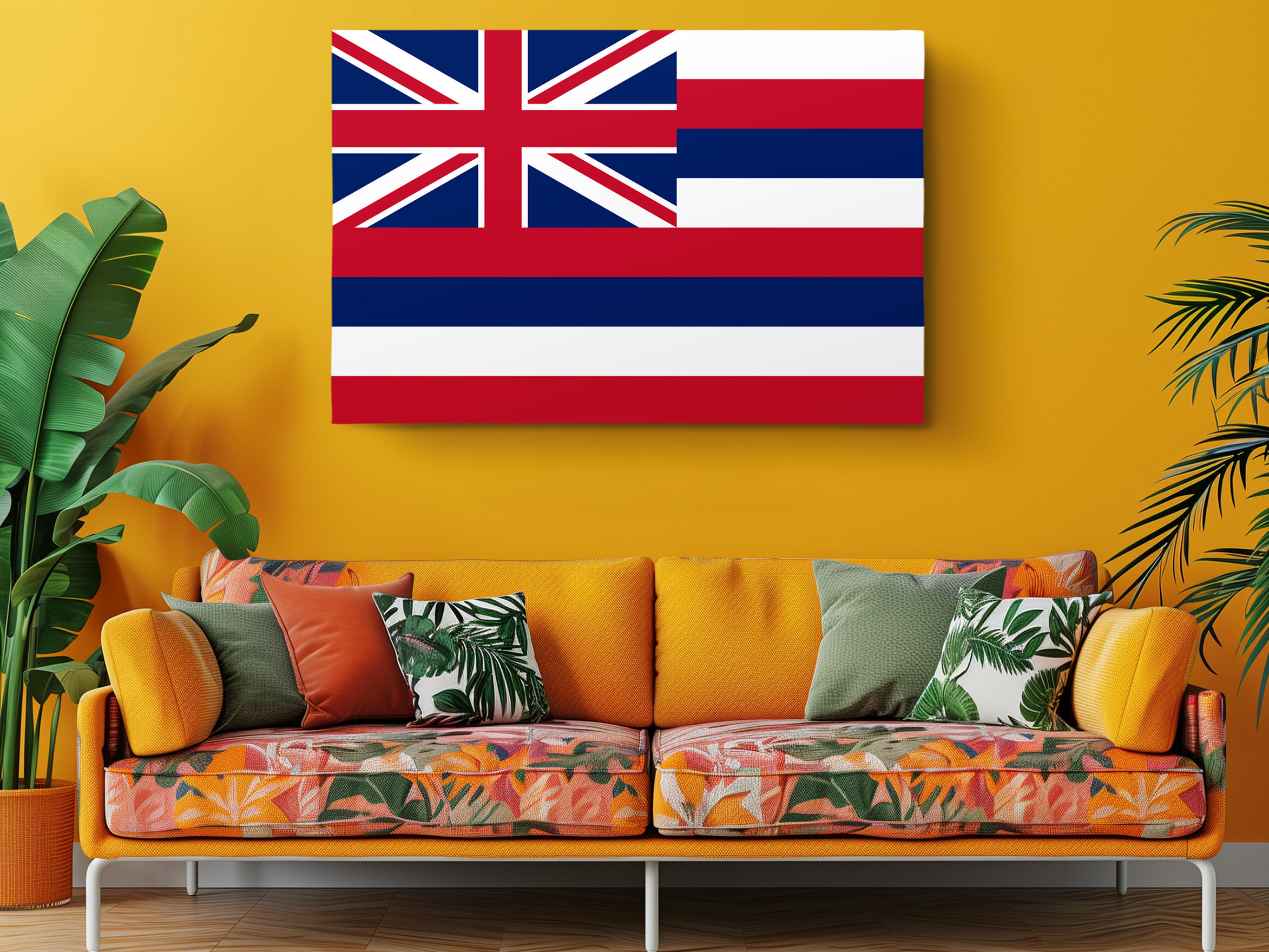Latitude Run® Hawaii State Flag USA Flags - Wrapped Canvas Photograph ...