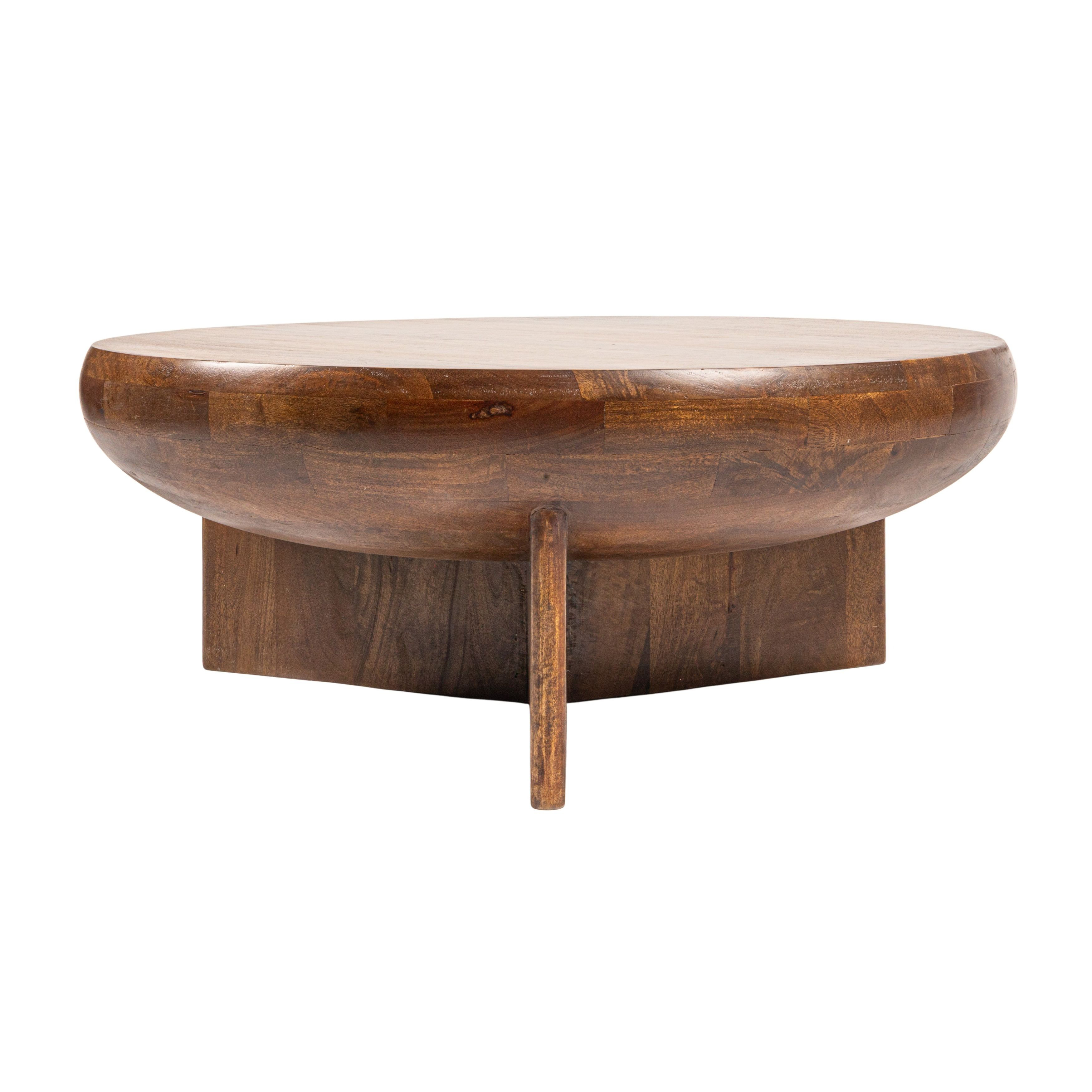Rowena Interiors Semi-Sphere Mango Wood Coffee Table With Solid Legs ...