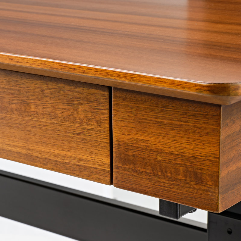 The Twillery Co. Rachele 63'' L-shaped Standing Desk with Riser | Wayfair