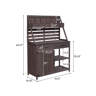 Lvchenman Brown Fir Wood Potting Bench - 5-Drawer Garden Workstation ...
