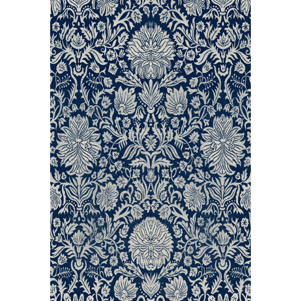 Mercer41 Baroque Tapestry In Navy II by Vision Studio - Wrapped Canvas ...