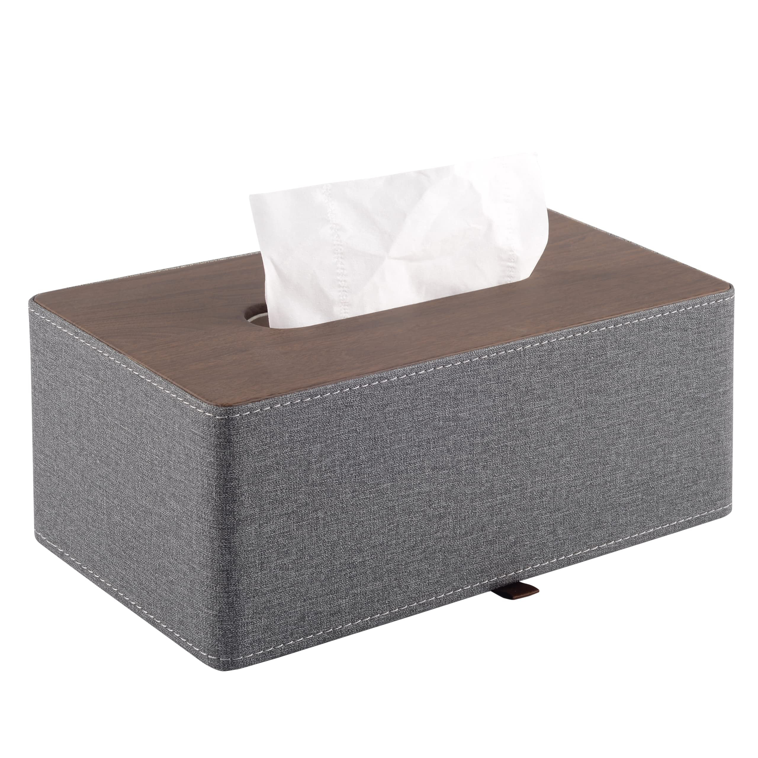 Hokku Designs High-End Fashion PU Leather Tissue Box Holder With Lid ...