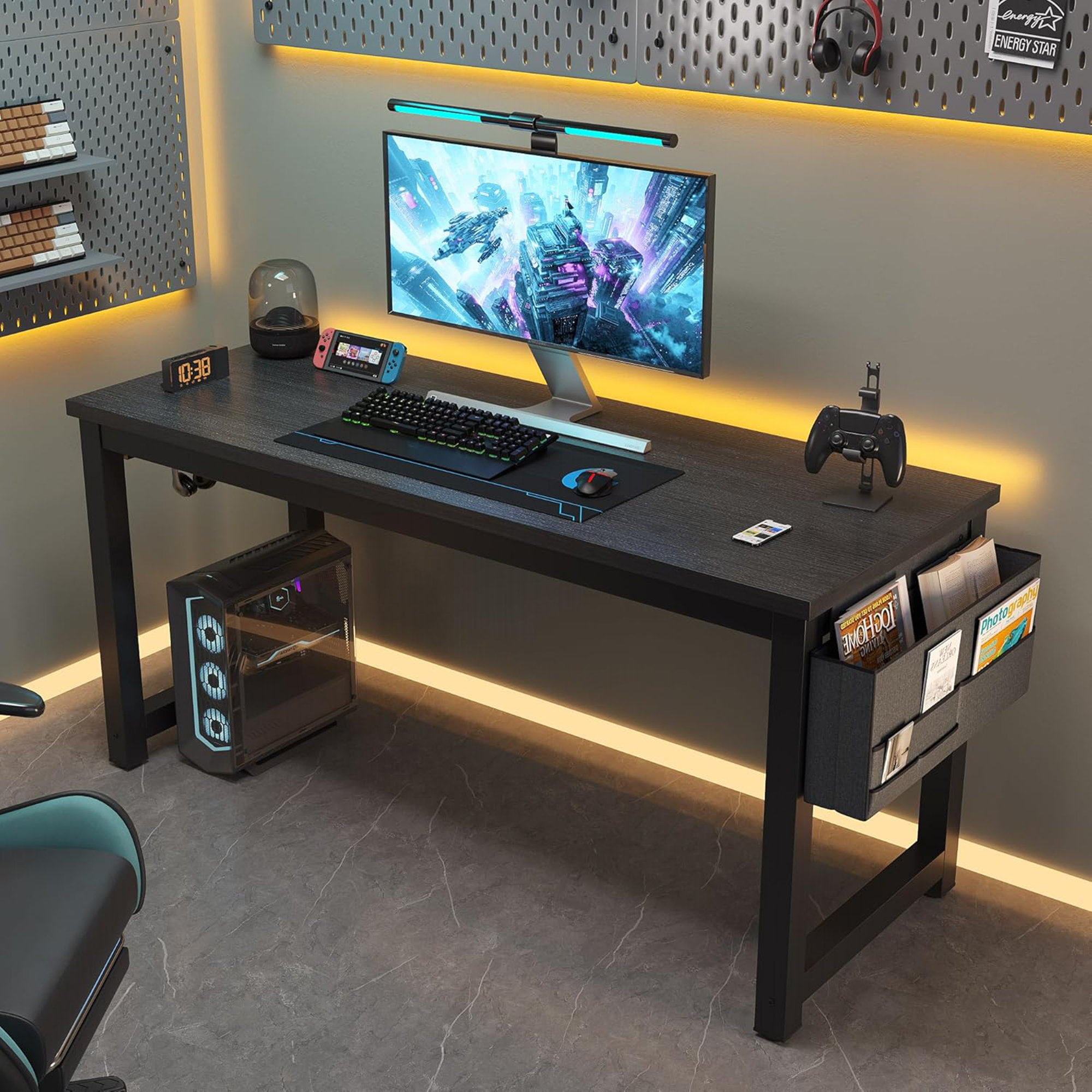 Ivy Bronx 63 Inch Large Computer Desk – Home Office/Study/Writing ...