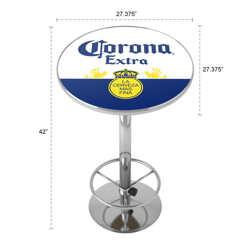 Trademark Global Corona Label Design Bar Table with Footrest & Reviews ...
