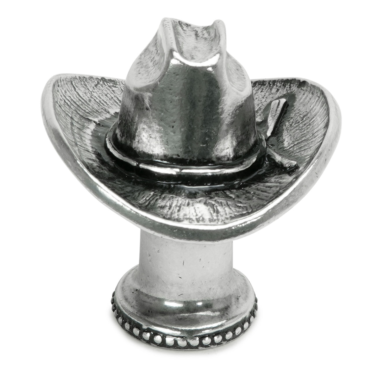 Carpe Diem Hardware Americana classic cowboy hat knob in finish Chalice ...