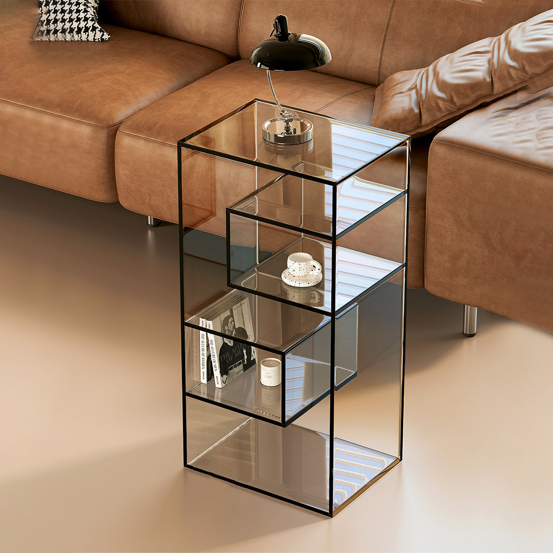Orren Ellis Modern minimalist acrylic small bookcase | Wayfair