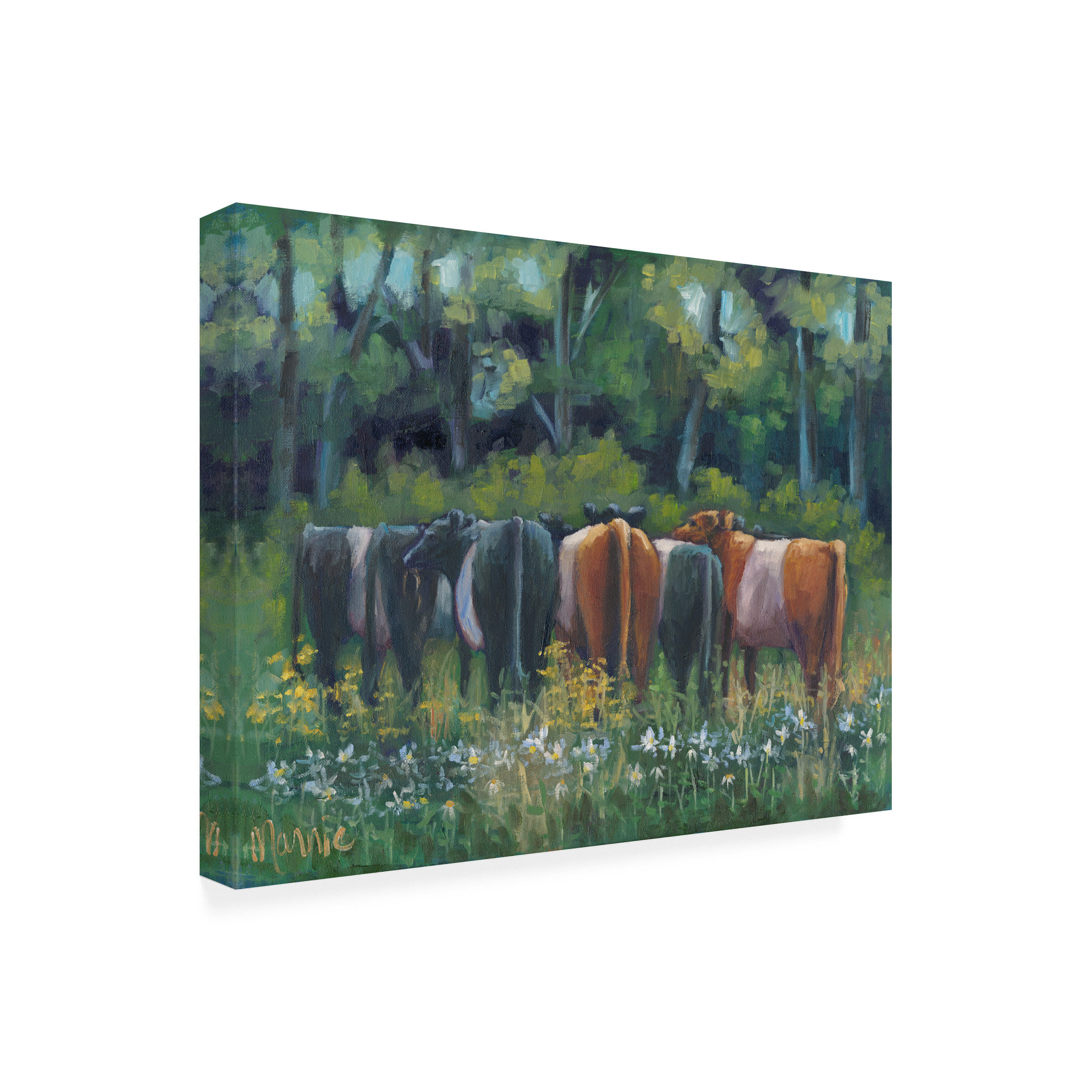 Winston Porter Huddle Spring On Canvas by Marnie Bourque Print | Wayfair