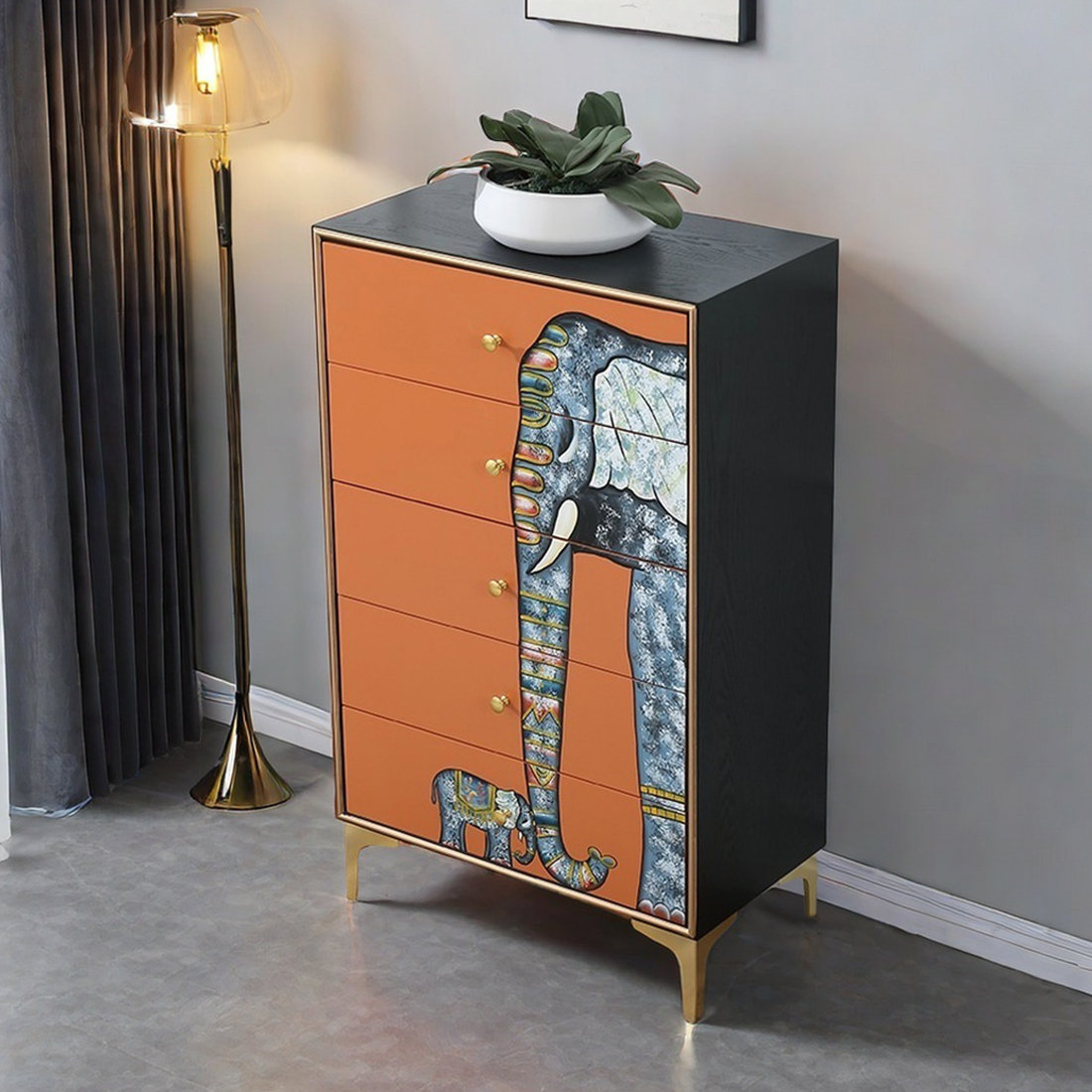 Liu's ink furniture Modern art drawer accent cabinet | Wayfair