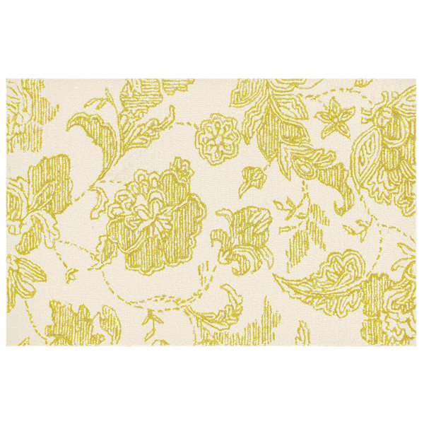 MacKenzie Childs Marquee Floral Rug - Chartreuse | Perigold