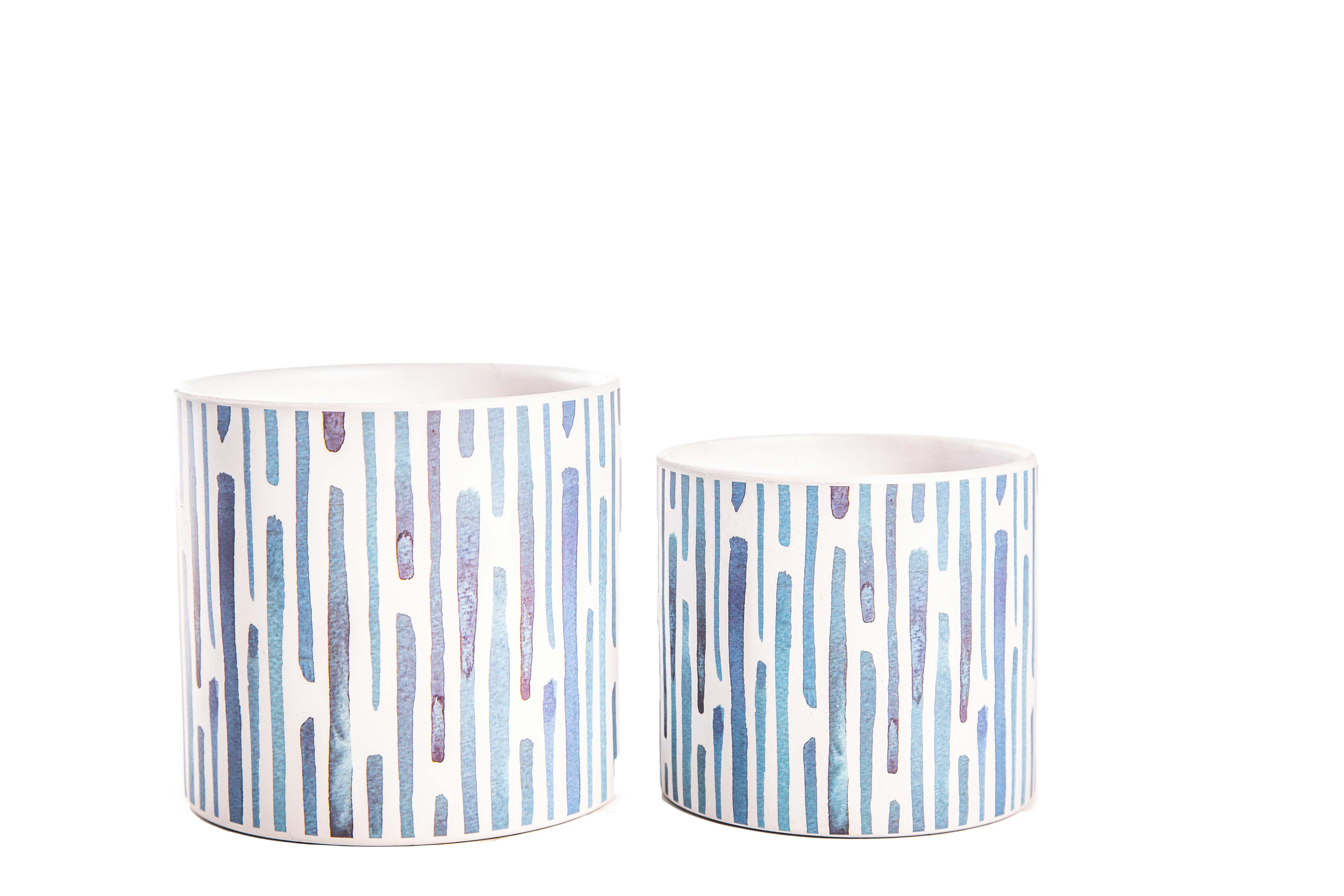 Wrought Studio™ Ceramic Round Pot Matte Finish Light Blue | Wayfair