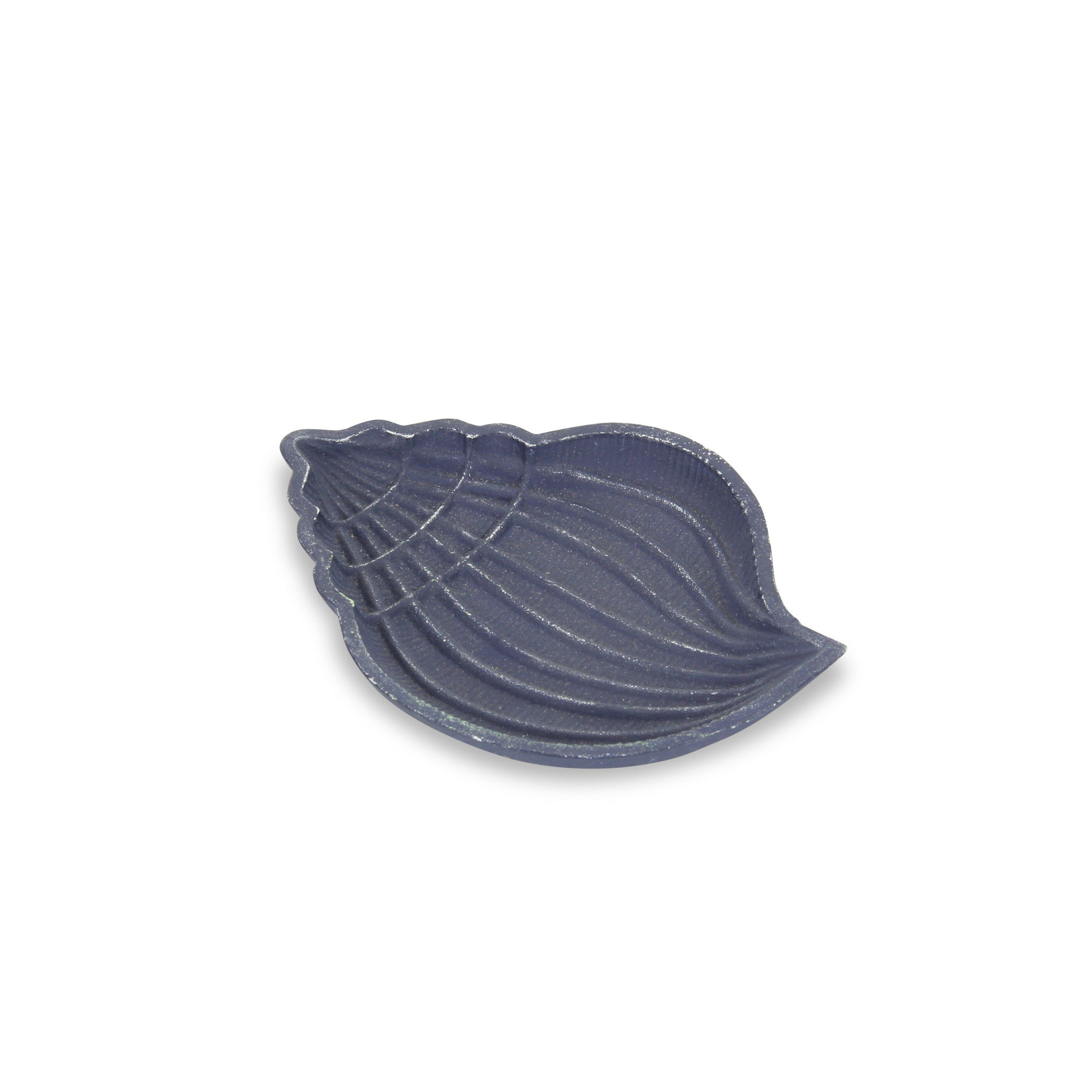 HomeRoots 6" Blue Conch Shell Cast Iron Vanity Tray | Wayfair