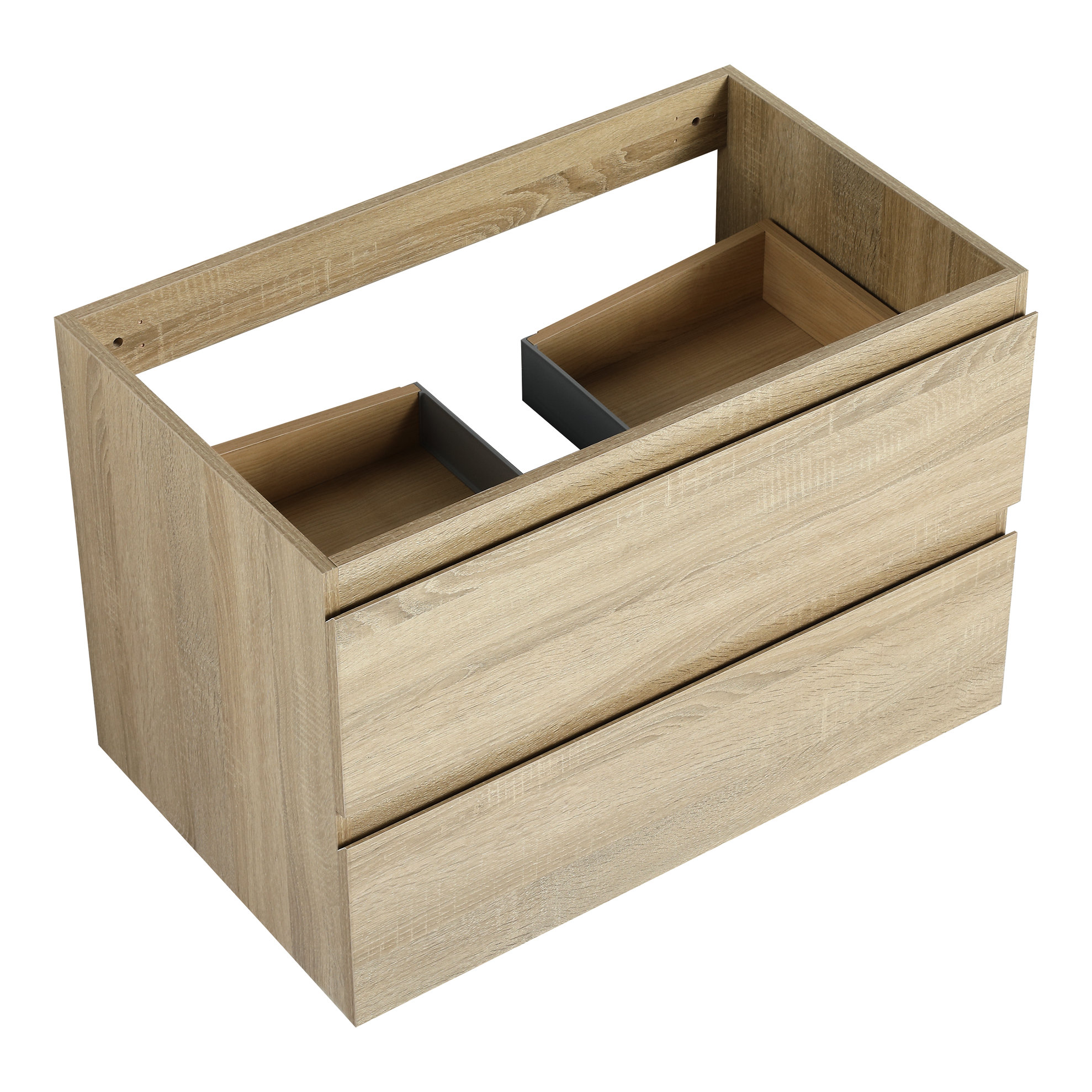 Hokku Designs Oak Plywood Bathroom Vanity, 30" Wall Mounted ...