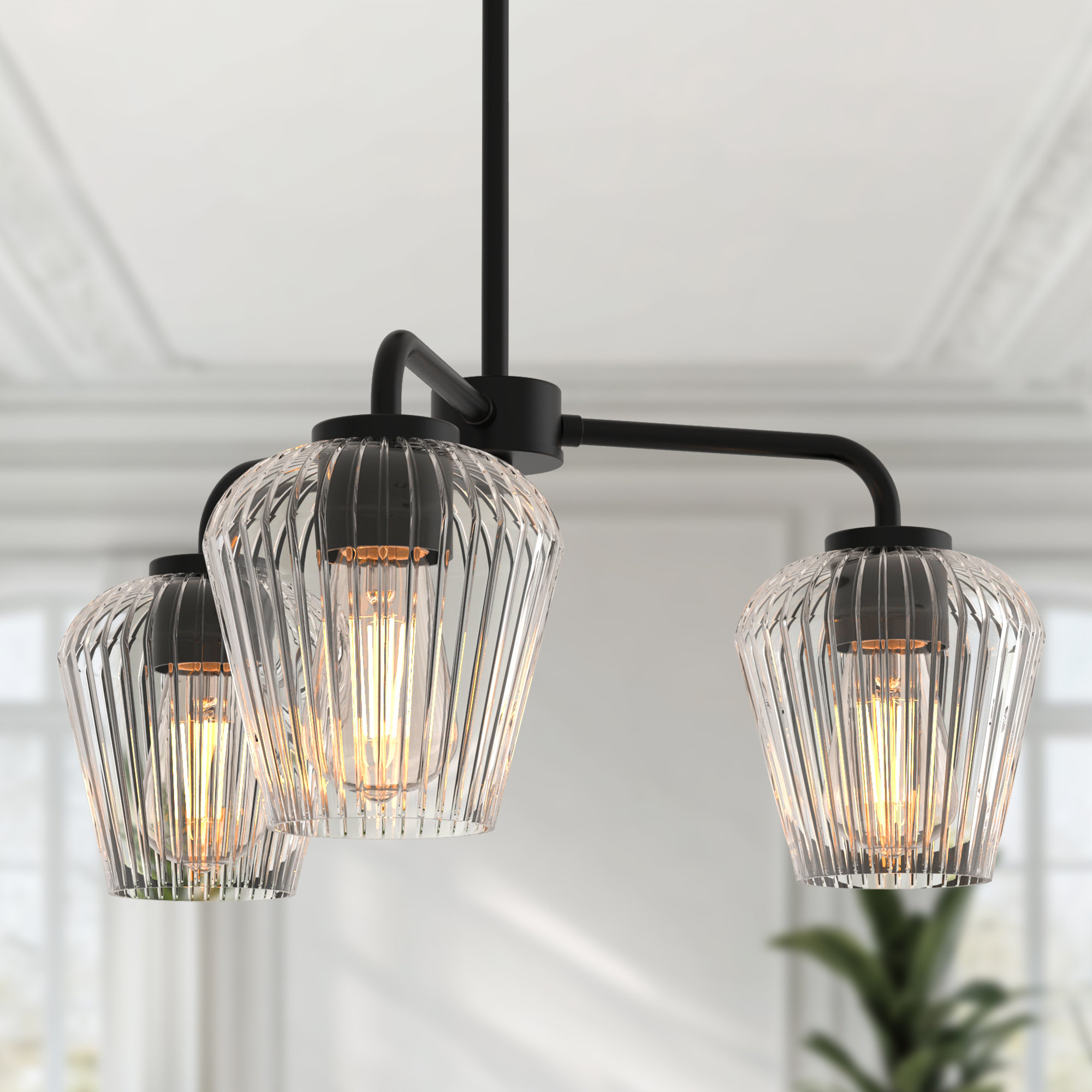 Ebern Designs Malinowski 3-Light Flush Mounted Pendant Lighting ...