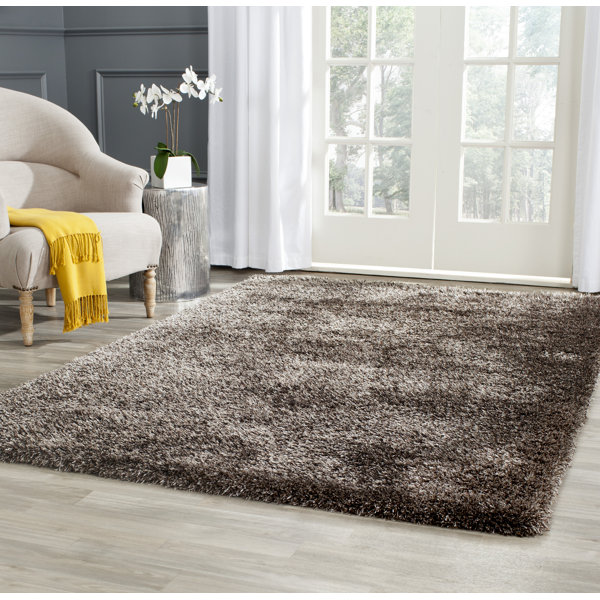 Lark Manor Delane Shag Brown Area Rug & Reviews | Wayfair
