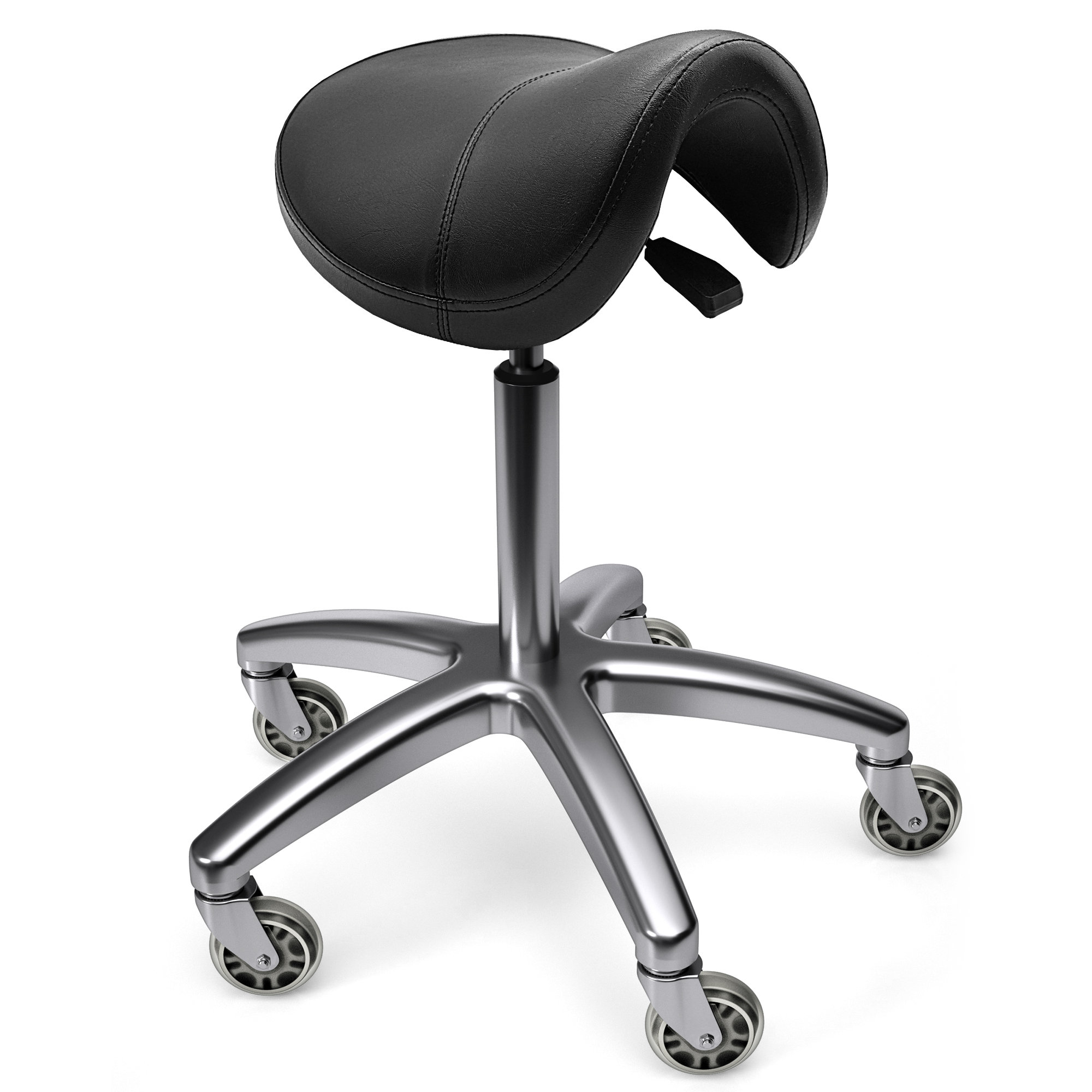 Inbox Zero Adjustable Height Ergonomic Lab Stool Saddle Stool with ...