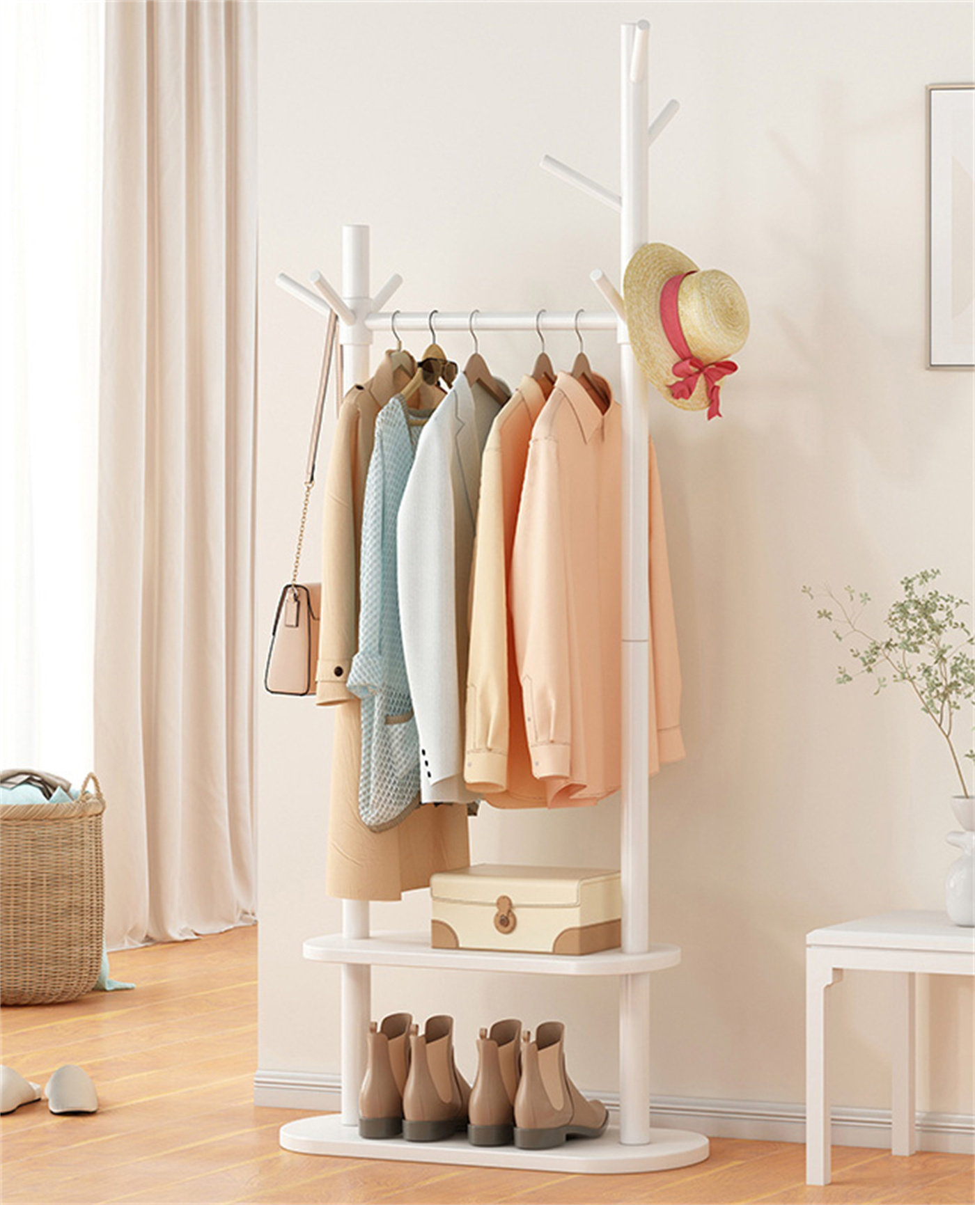 Thrones Designs Aesthetic Solid Wood Clothes And Hat Stand | Wayfair