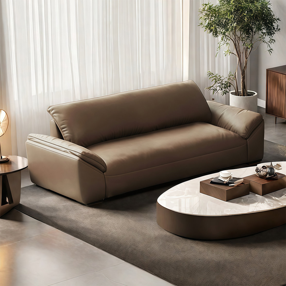 Your Favorite Celebrities American minimalist modern in-line sofa | Wayfair