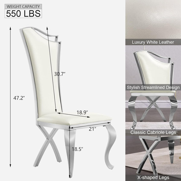 House of Hampton® Jaylynn Metal Parsons Chair in White & Reviews | Wayfair