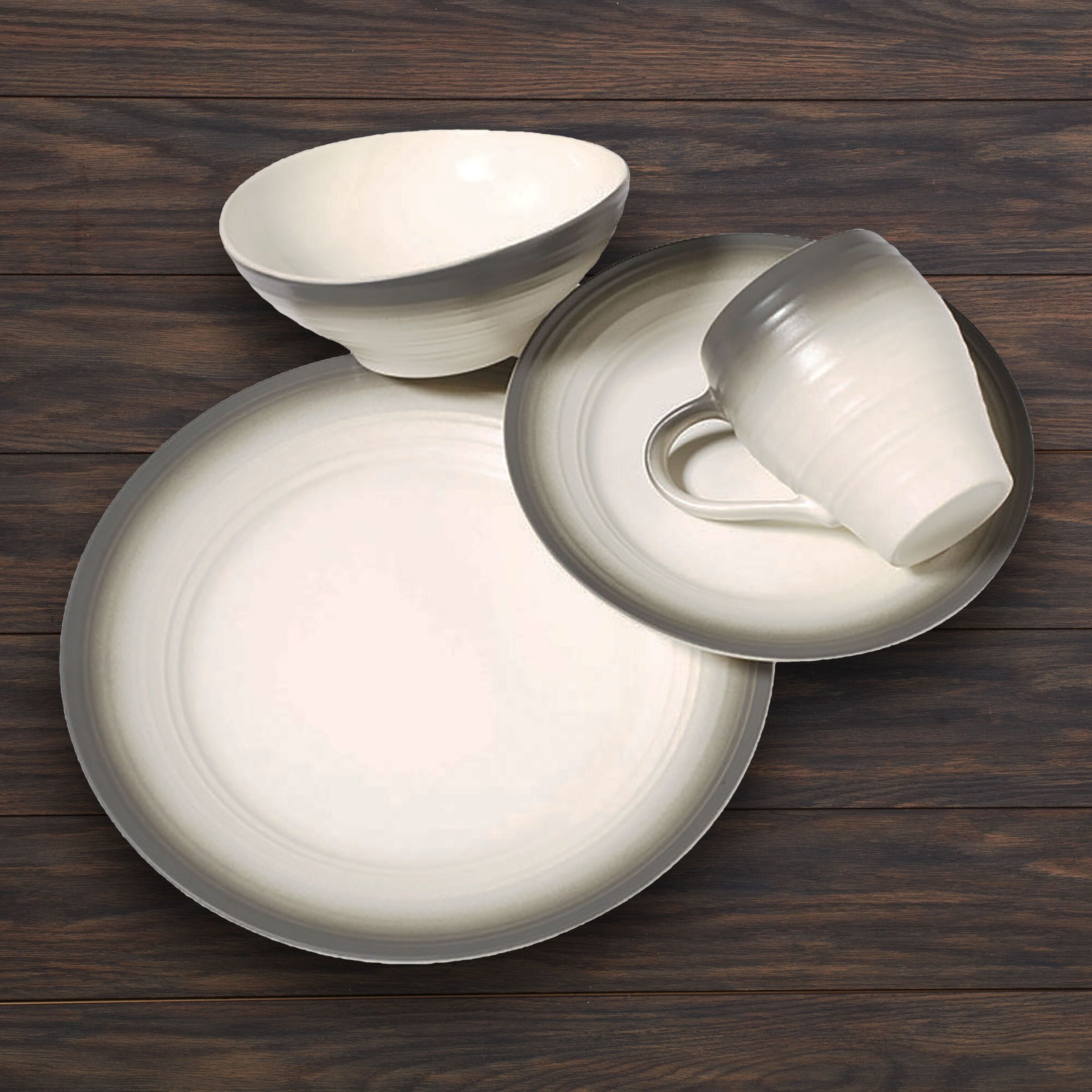Mikasa Swirl 4-Piece Place Setting, Service for 1 & Reviews | Wayfair
